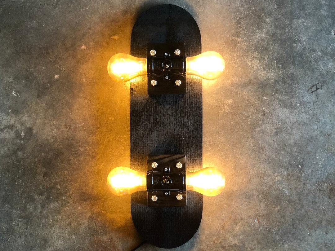 Skateboard Lamp Black Matte Mini. Dimmer Switch With Multiple Light ...