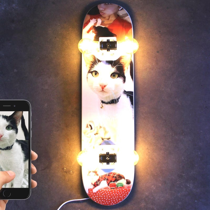 One of Kind Wood Lamp - Etsy