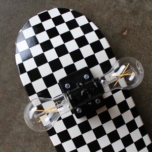 Skateboard Lamp Checkerboard Black & White. Dimmer Switch With Multiple ...