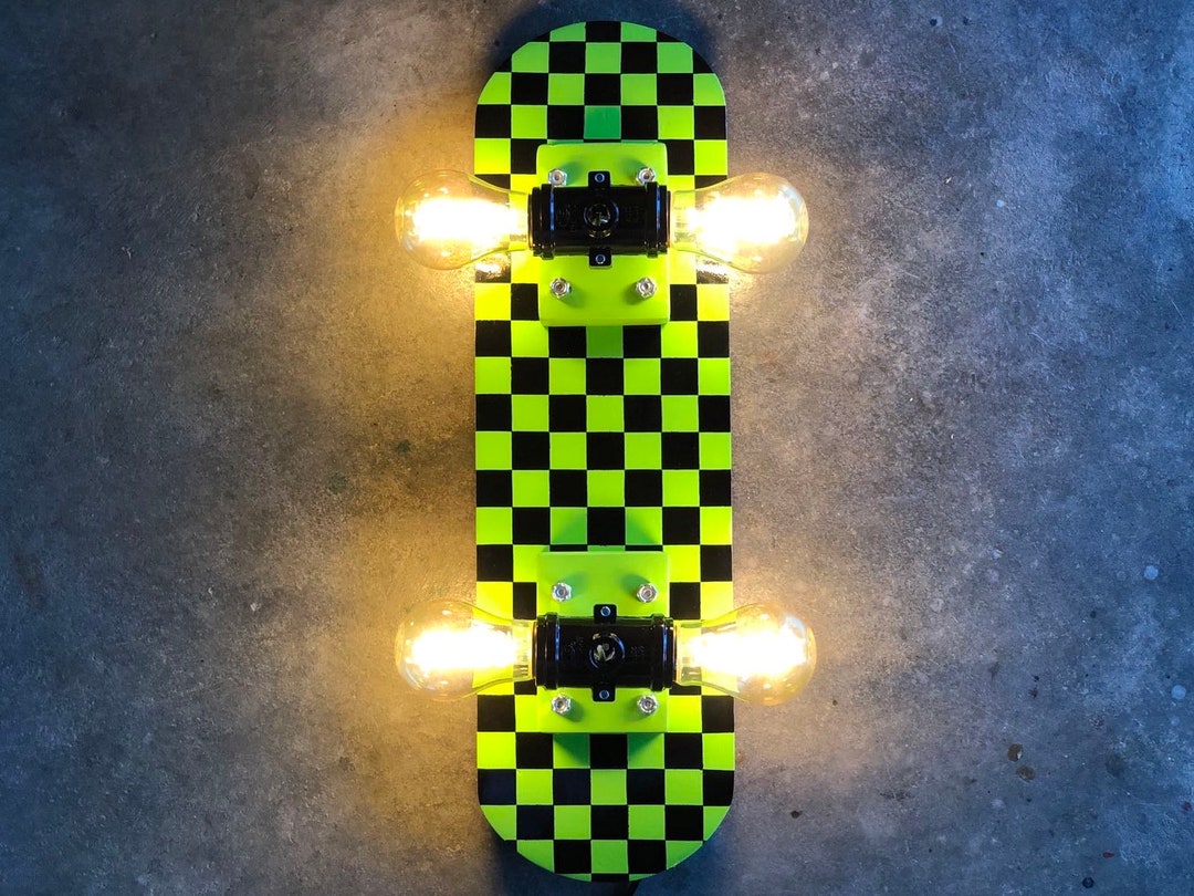 Skateboard Lamp Green Checkerboard Mini. Dimmer Switch With Multiple ...
