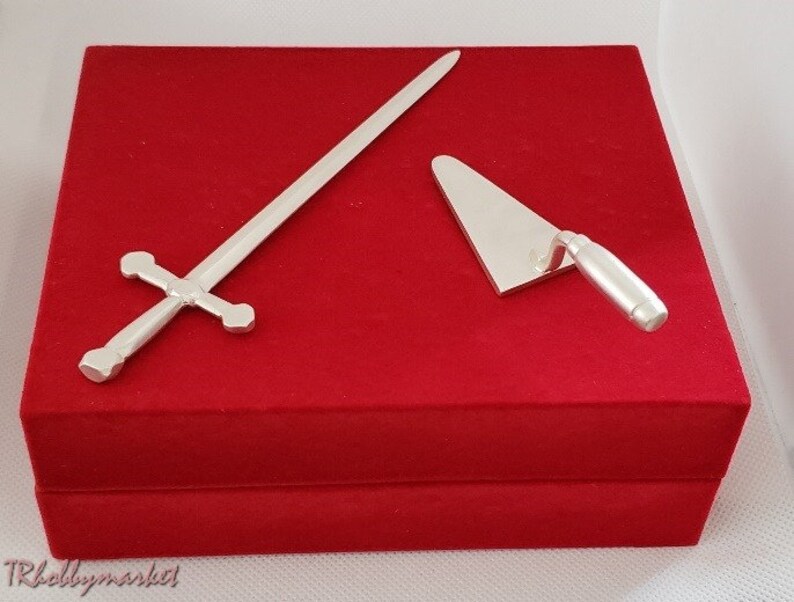 Masonic Scottish Rite trowel and sword miniature accesories | Etsy