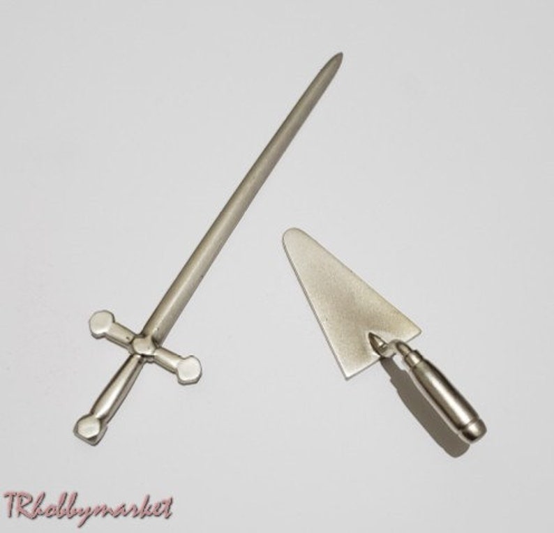 Masonic Scottish Rite trowel and sword miniature accesories | Etsy