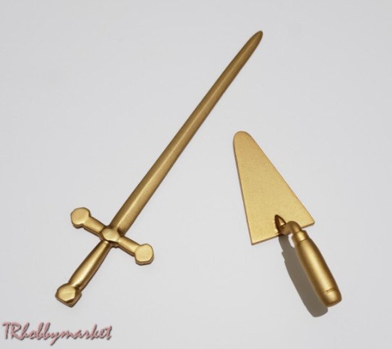Masonic Scottish Rite trowel and sword miniature accesories | Etsy