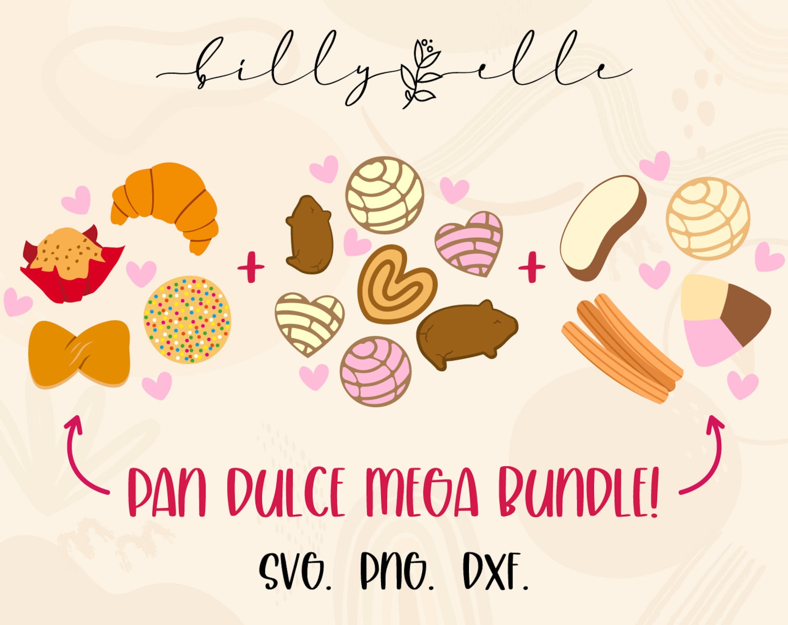 Mexican Pan Dulce Vector Mega Bundle Bakery Abstract Digital - Etsy