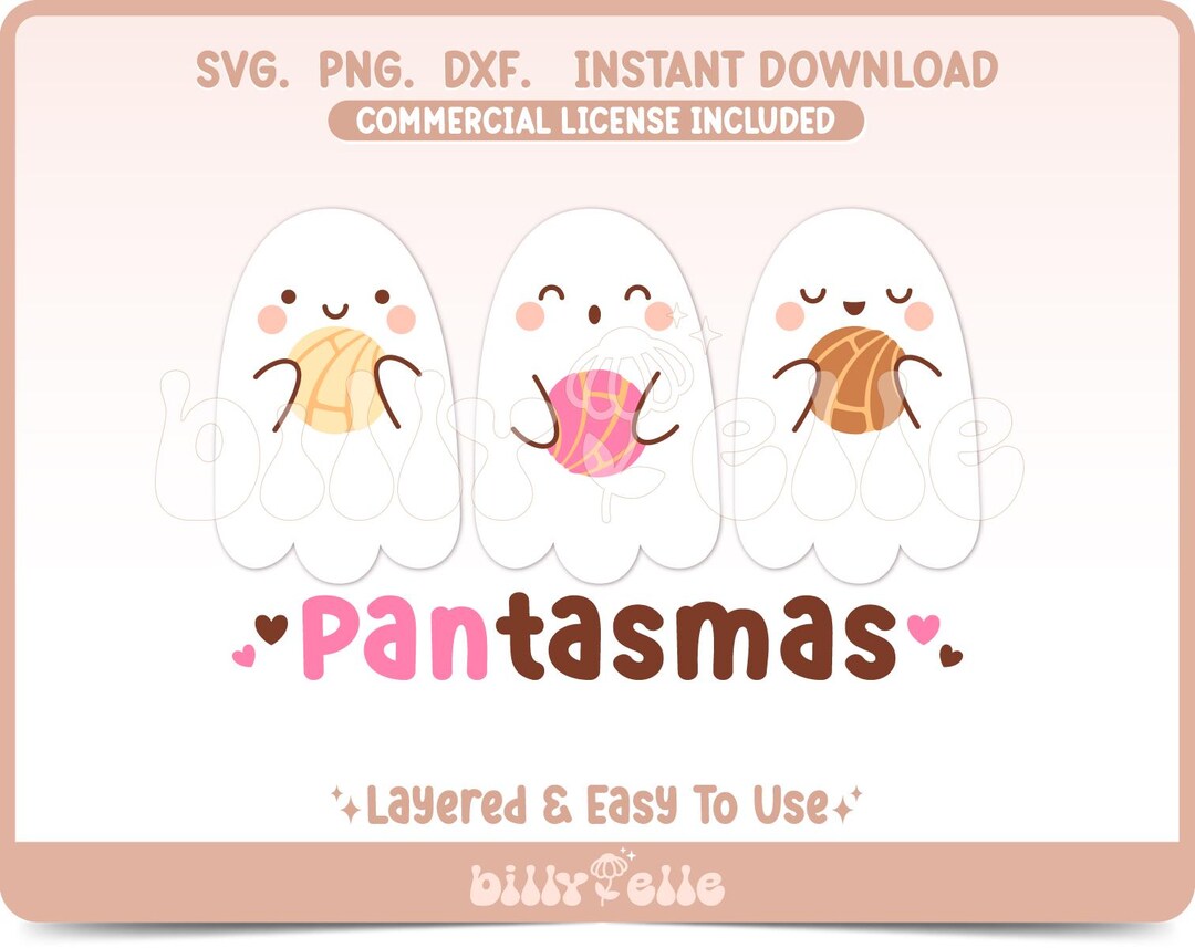 Pantasmas - Cute Mexican Pan Dulce Ghosts PNG - Easy Halloween Layered ...
