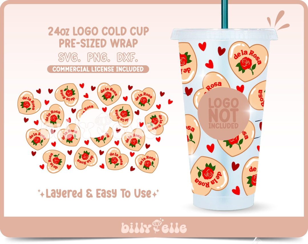 Mexican Mazapan Hearts Hole Wrap SVG - Mexican Candy Hearts Digital SVG ...