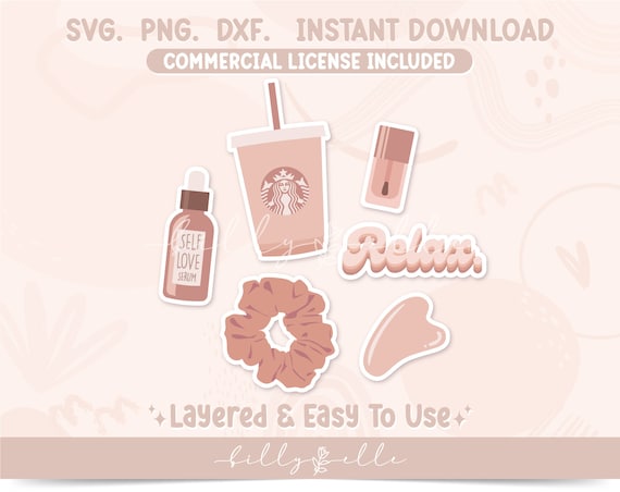 Aesthetic Self Care Stickers Self Love Bundle Relax - Etsy