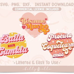 Songs Lyric SVG Bundle - Mexican Culture Latino Stickers - Dominican ...