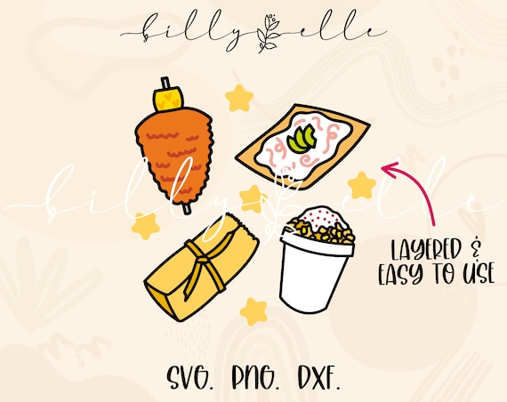 Mexican Food Vector Bundle Tacos Elote Esquite - Etsy