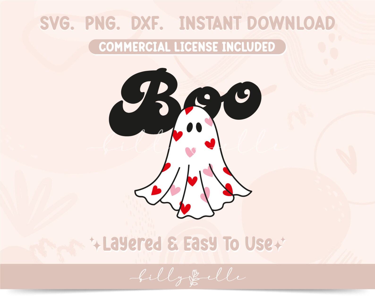 Cute Ghosts SVG Boo Halloween Design Silhouette Sticker - Etsy