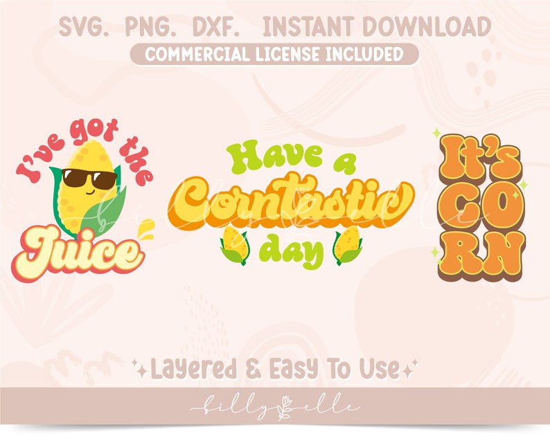 It's Corn SVG Corn Sticker Corntastic Groovy Stickers - Etsy