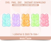 Gummy Bears Layered SVG Candy SVG Groovy Gummies Sticker - Etsy