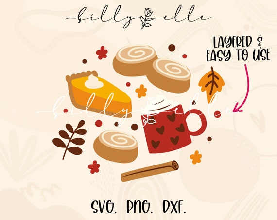 Pumpkin Fall Latte Vector Bundle Pumpkin Pie Abstract - Etsy
