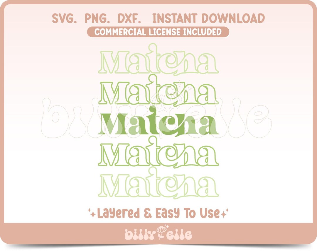 Matcha Gradient SVG - Girly Sticker Png - Iced Matcha Drink Sticker Png ...