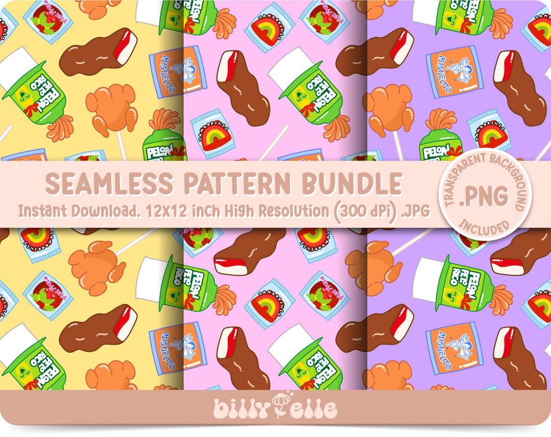 Mexican Candy Seamless Pattern Bundle - Mexican Candy Miguelito ...