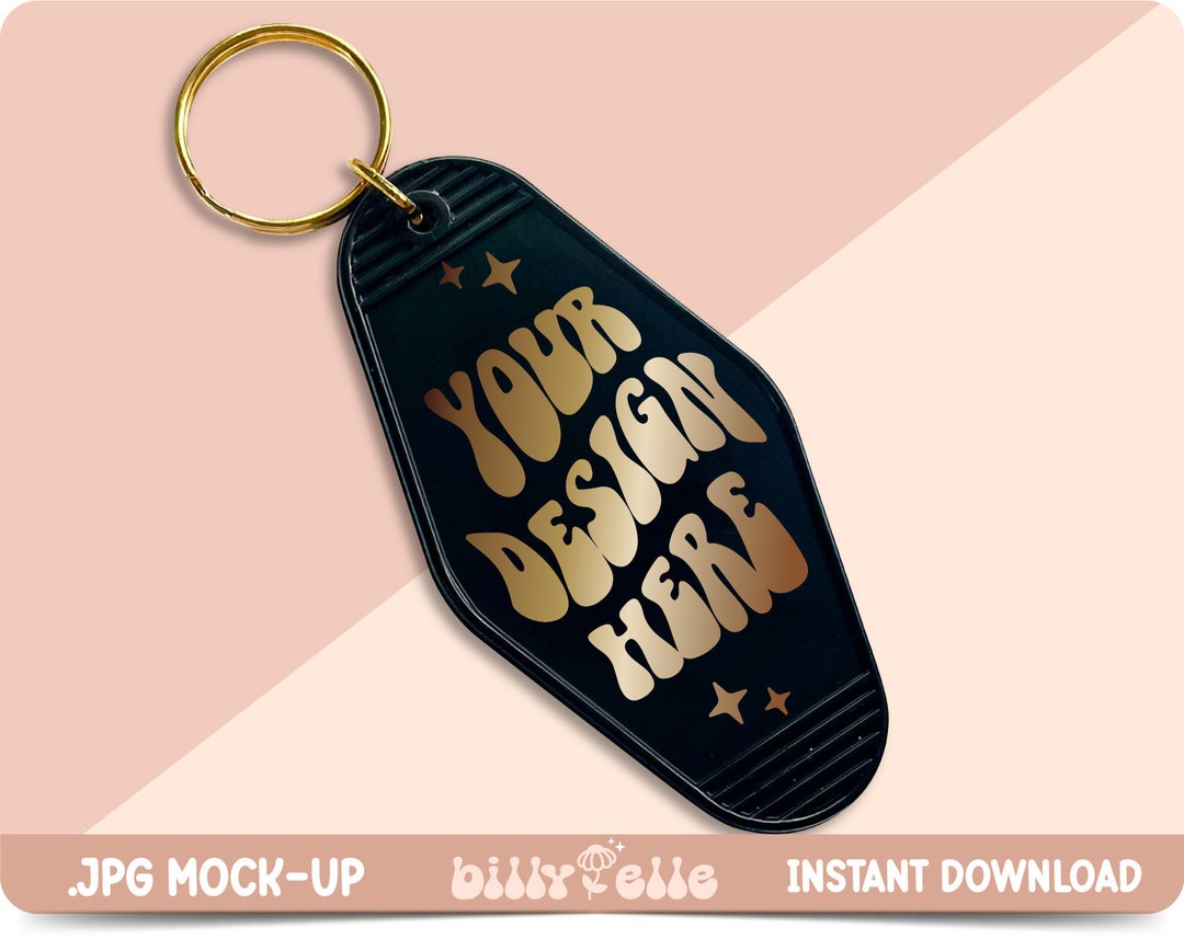 Black Motel Keychain Mockup - Digital Download Blank Keychain Mockup ...