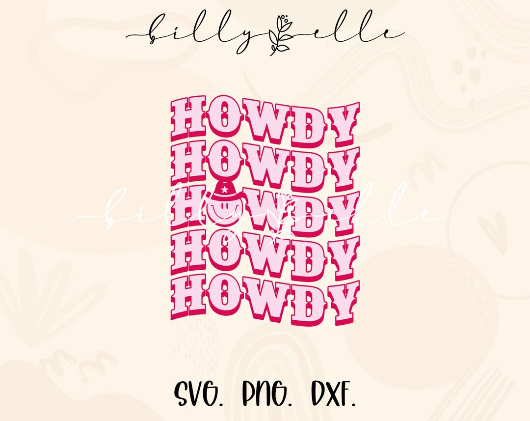 Howdy SVG - Texas Sticker - Western Groovy Stickers File for Cricut ...