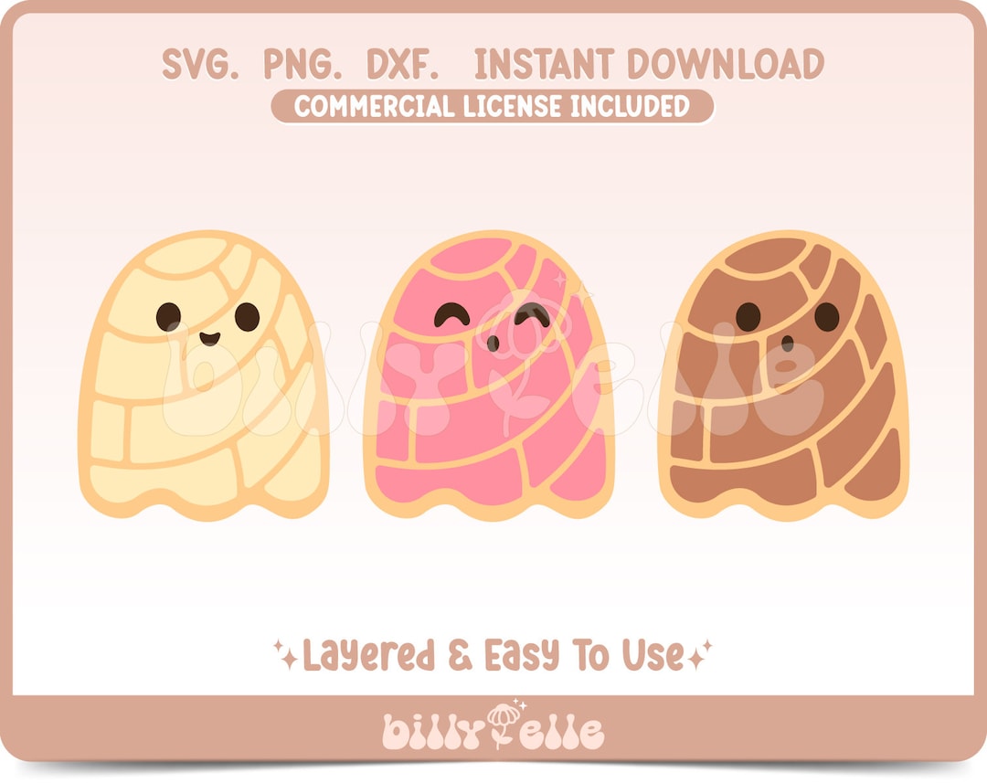 Spooky Conchas SVG - Mexican Conchas Ghost - Halloween Pan Dulce ...