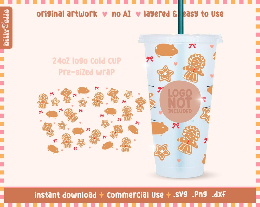 Mexican Lele Doll Christmas Gingerbread Cookies Hole Wrap SVG - Cute ...