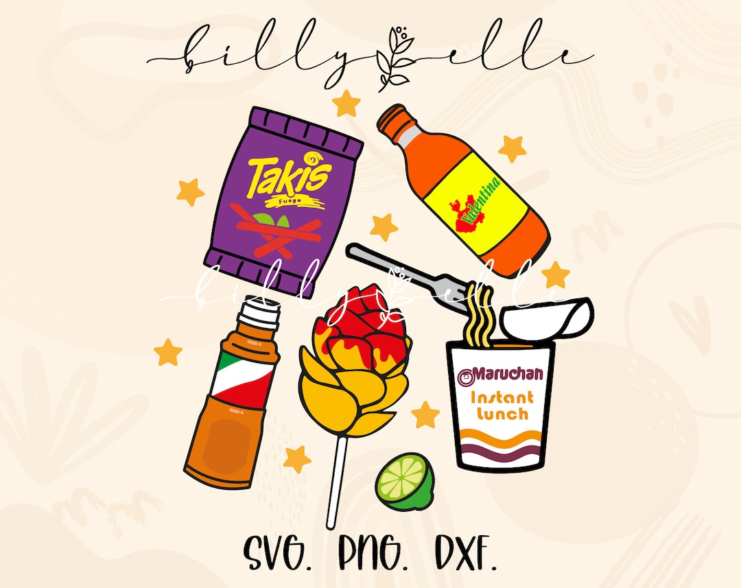 Mexican Snacks Vector Bundle - Snacks Abstract Digital Download SVG ...