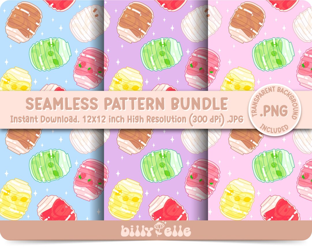 Mexican Aguas Frescas Seamless Pattern Bundle PNG Mexican Horchata ...