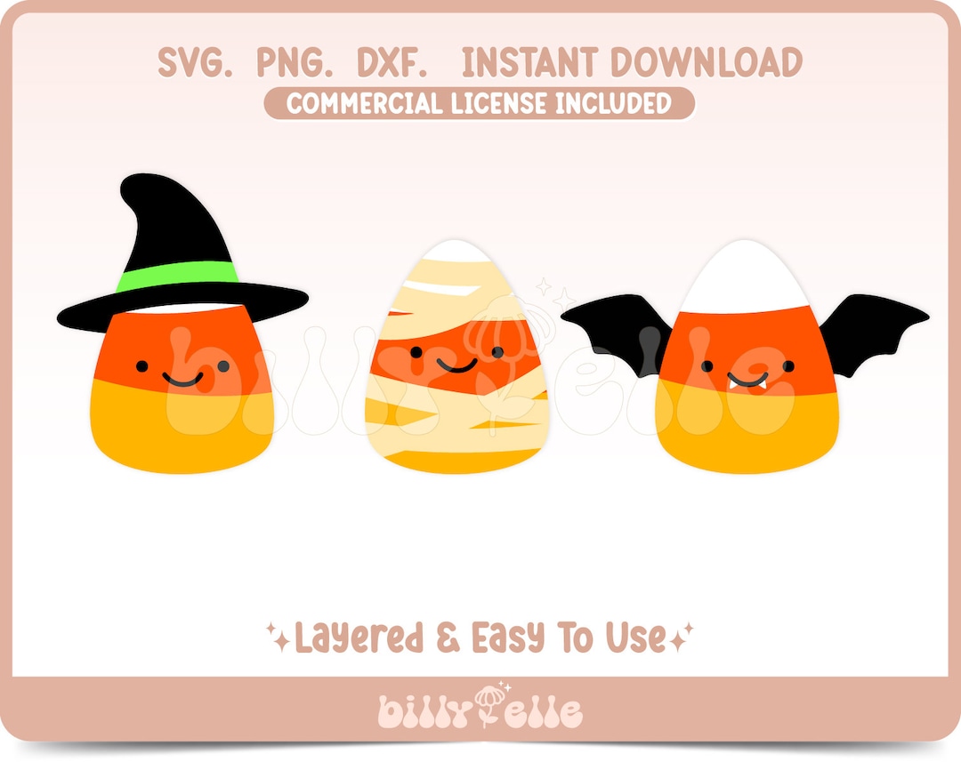 Spooky Candy Corn SVG - Candy Witch - Halloween Candy Stickers PNG ...