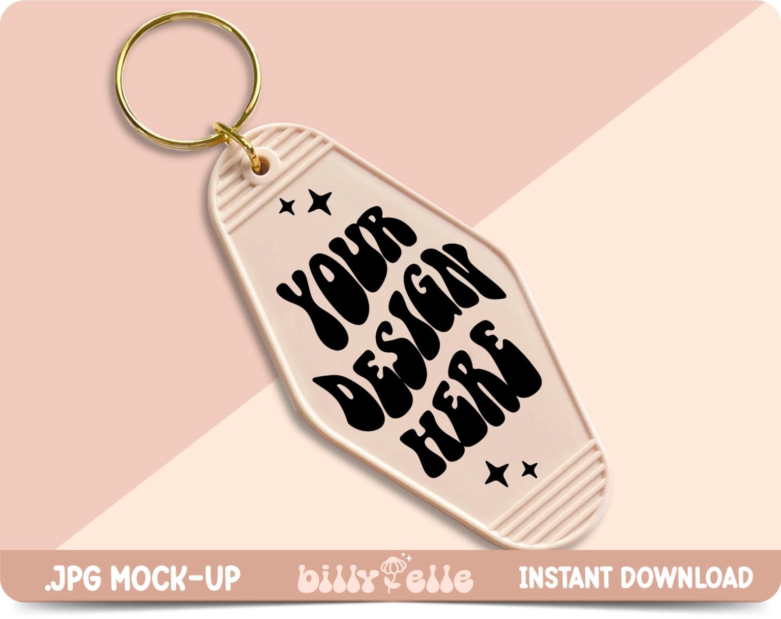 Pink Motel Keychain Mockup - Digital Download Blank Keychain Mockup ...