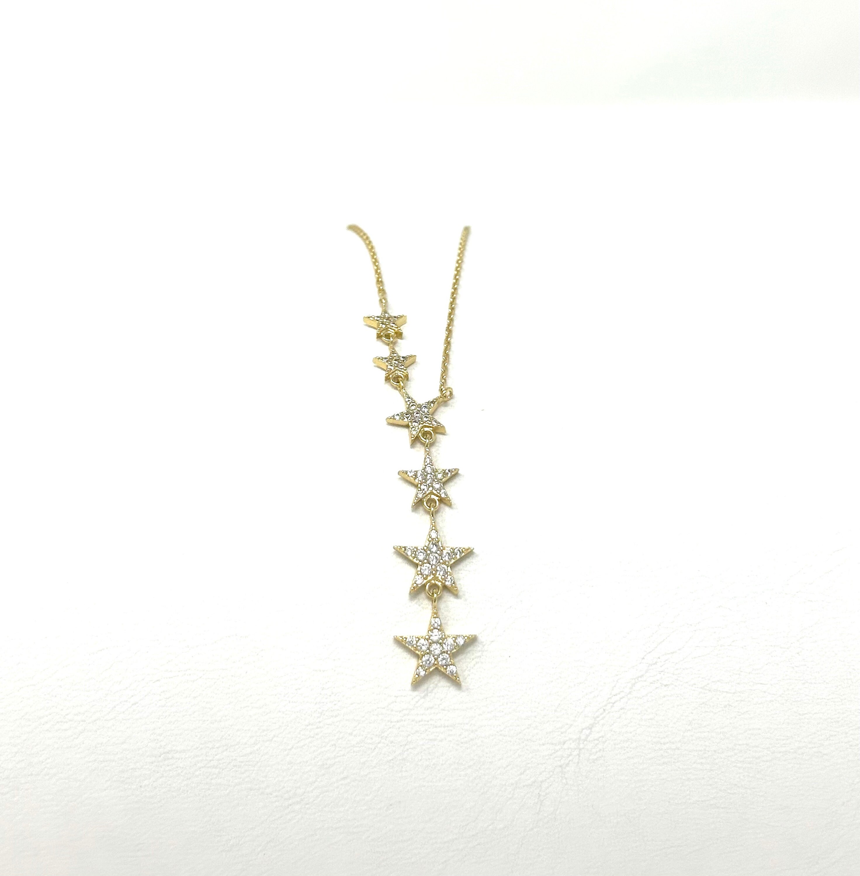 Star Drop Necklace - Etsy