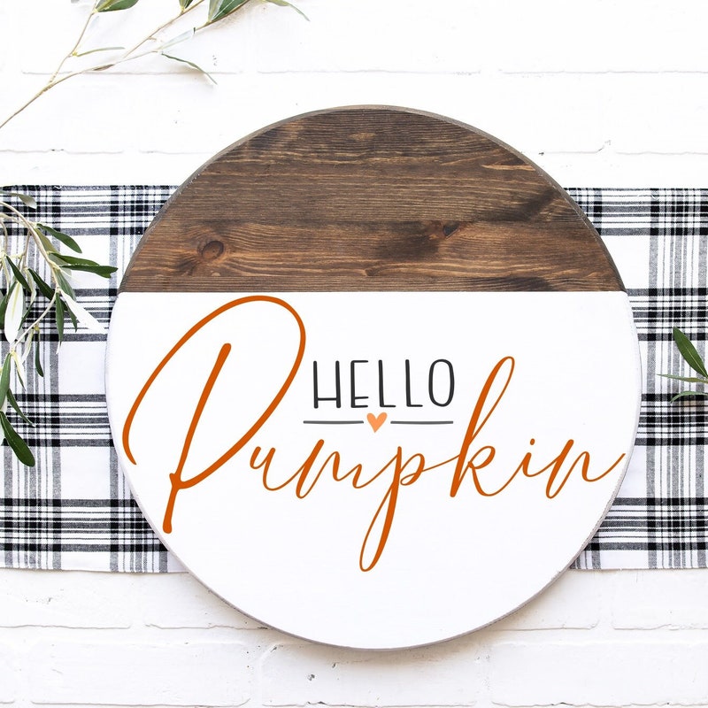 Hello Pumpkin Sign - Etsy