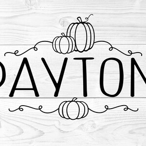 Pumpkin Split Name Frame Svg, Pumpkin Monogram, Pumpkin Patch Sign Svg ...