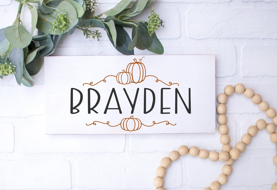 Pumpkin Split Name Frame Svg, Pumpkin Monogram, Pumpkin Patch Sign Svg ...