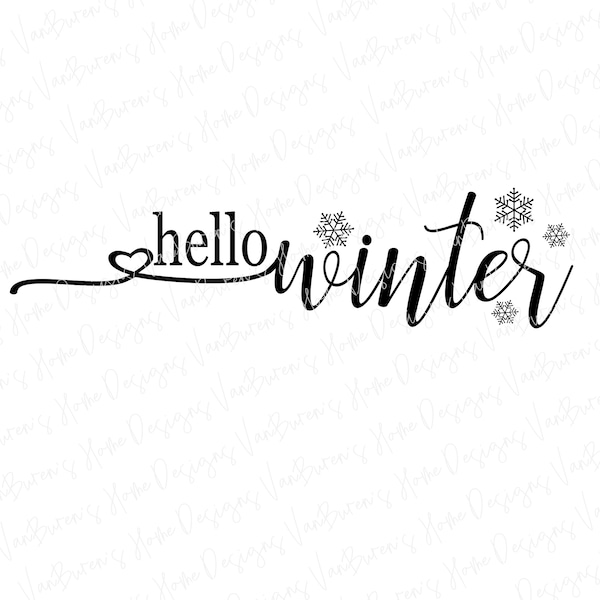 Hello Winter Sign - Etsy