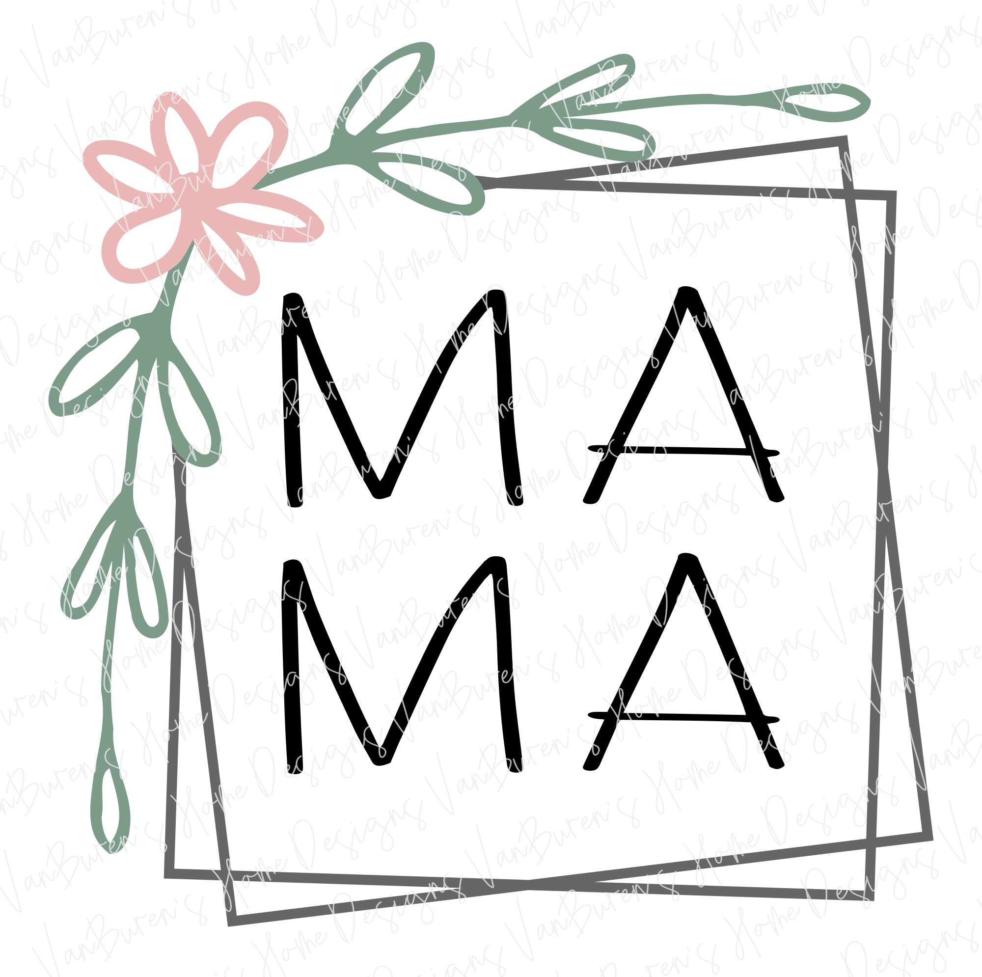 Mama Mothers Day Cut File Formats Svg Dxf Eps Png and Pdf - Etsy