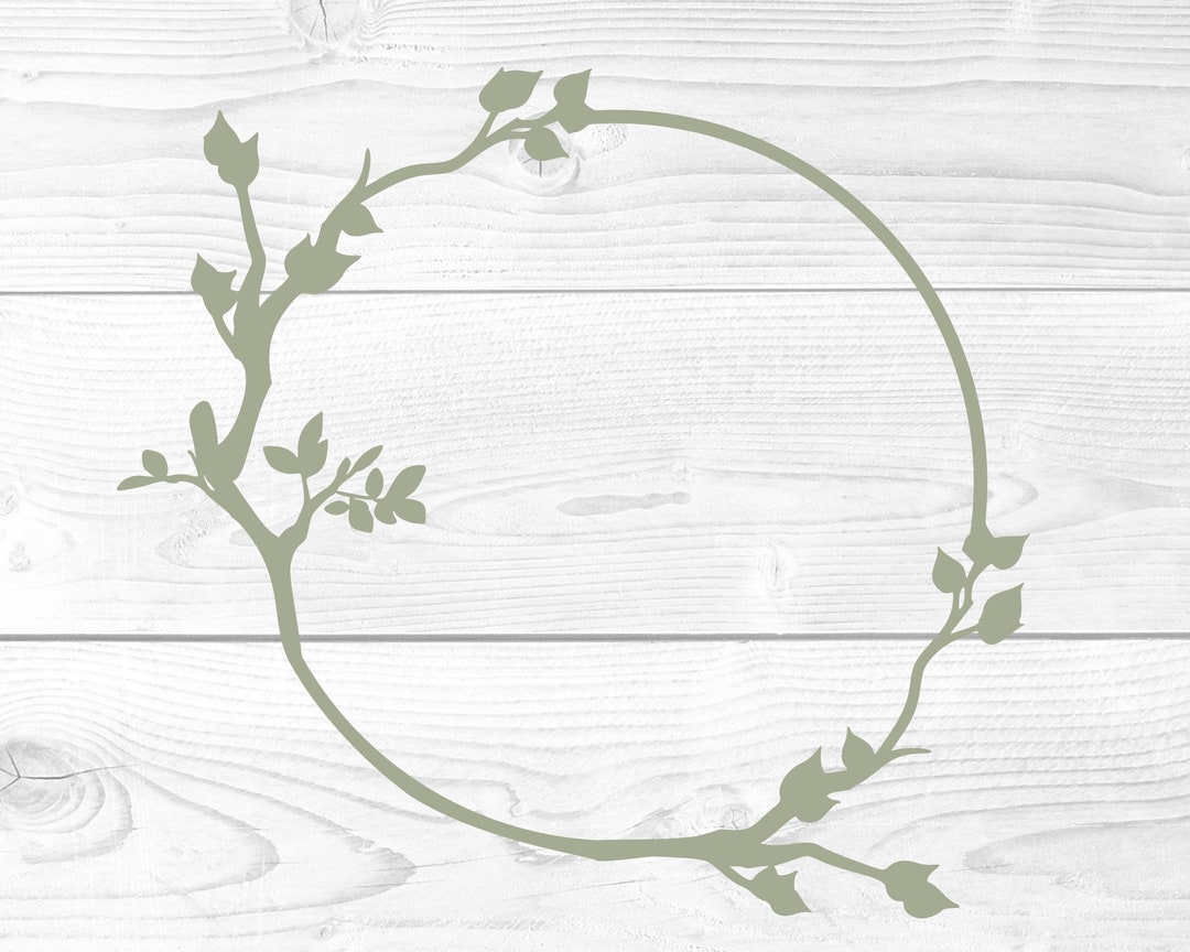 Tree Branch Wreath SVG: Floral Circle Cut File (commercial Use) - Etsy
