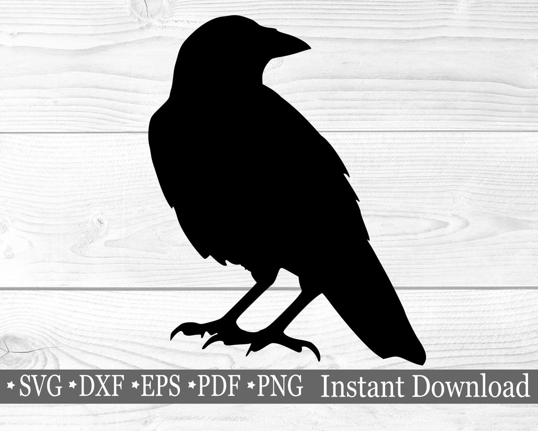 Halloween Crow Svg, Bird Svg File, Raven Png, Bird Cut File, Halloween ...