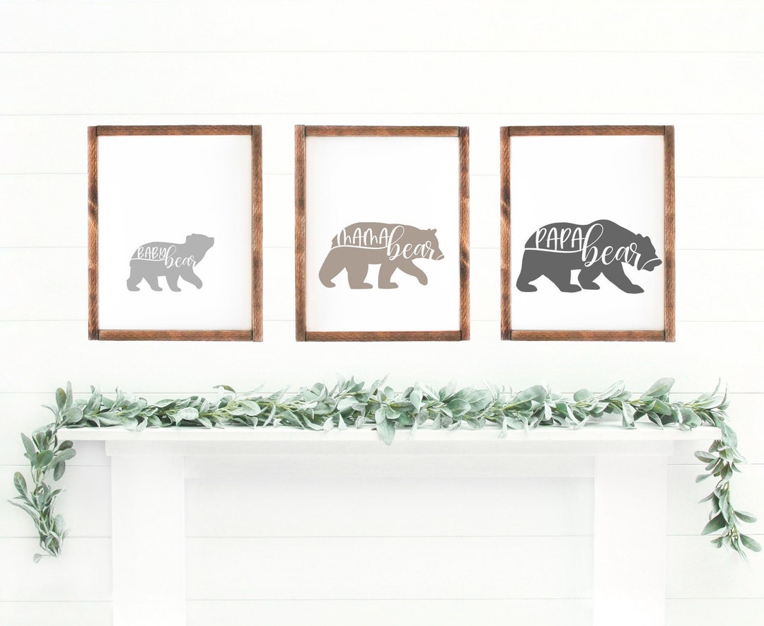 Family Bear SVG: Mama, Papa, Baby Bear Clipart (digital Download) - Etsy