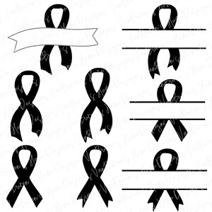 Cancer Awareness Ribbon Cut File Bundle, Awareness Ribbons Svg, Cancer ...