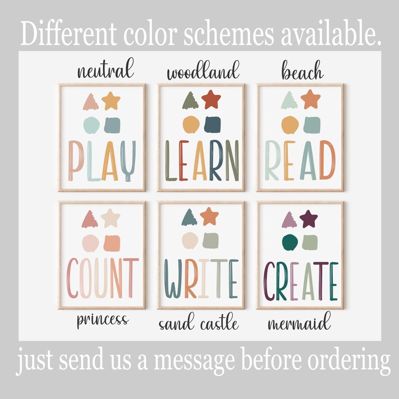 Lets Create Printable Classroom Wall Art Kids Craft Room - Etsy