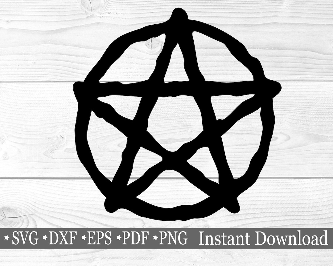 Wicca Pentacle Star Pagan Symbol File in Svg Png Eps Dxf & Pdf Formats ...