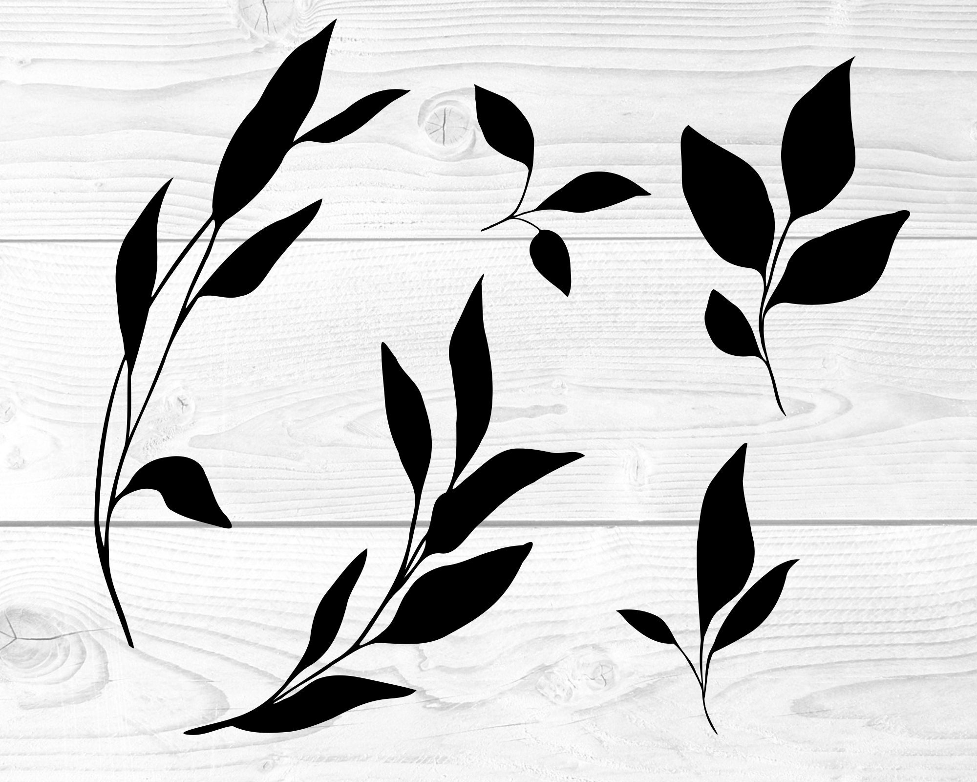 5 Leaf Svg Cut Files Leaf Dividers Decorative Elements Svg - Etsy