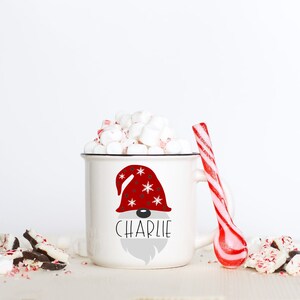 Split Gnome File, Name Monogram SVG, Winter Gnome SVG, Christmas Mug ...