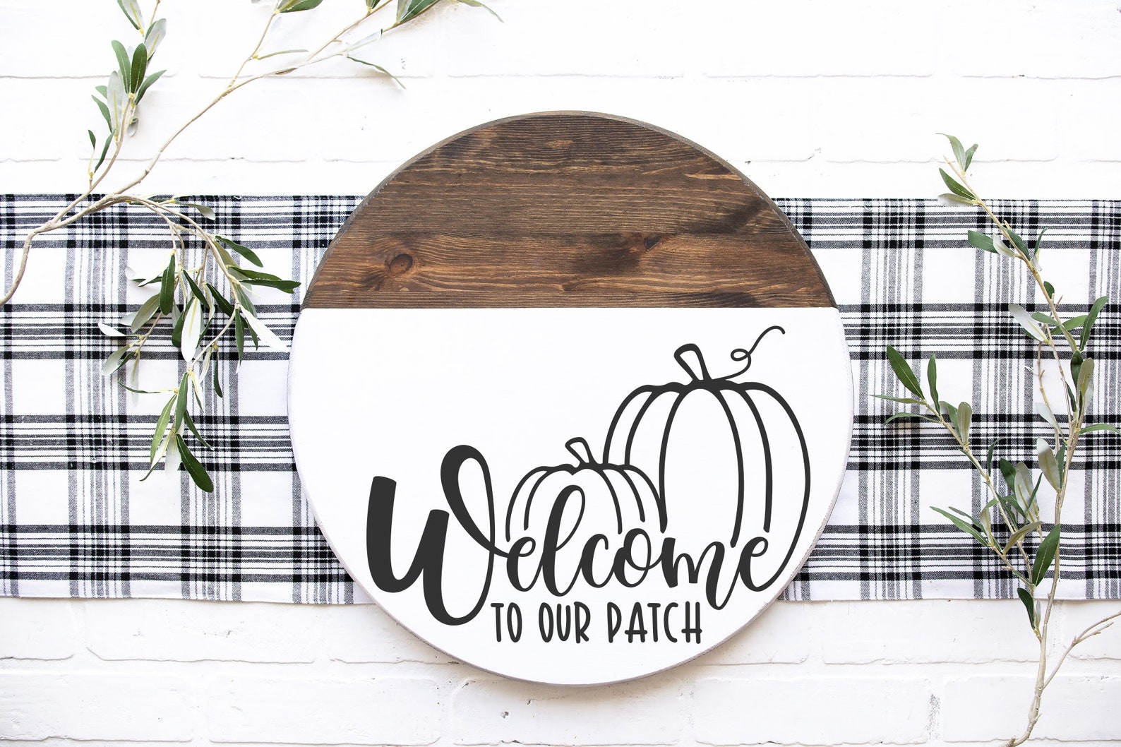 Welcome to Our Patch Sign SVG Fall Welcome Circle Sign SVG - Etsy