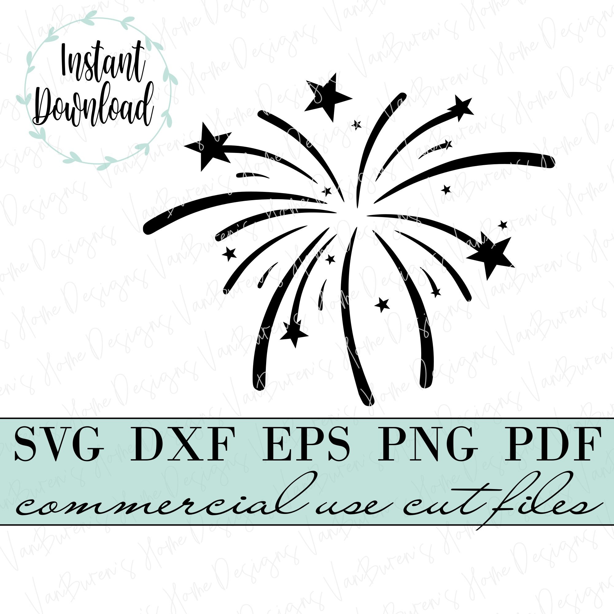 Firework SVG New Years SVG 4th of July Svg Firework PNG | Etsy