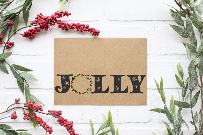 Jolly Svg, Christmas Sign Svg, Horizontal Welcome Svg, Horizontal Jolly ...