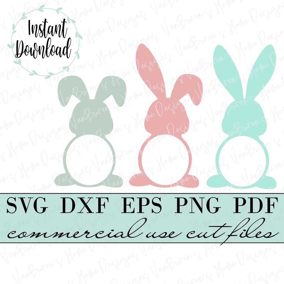 Easter Monogram Svg, Easter Name Tags, Bunny Monogram Svg, Bunny Name ...