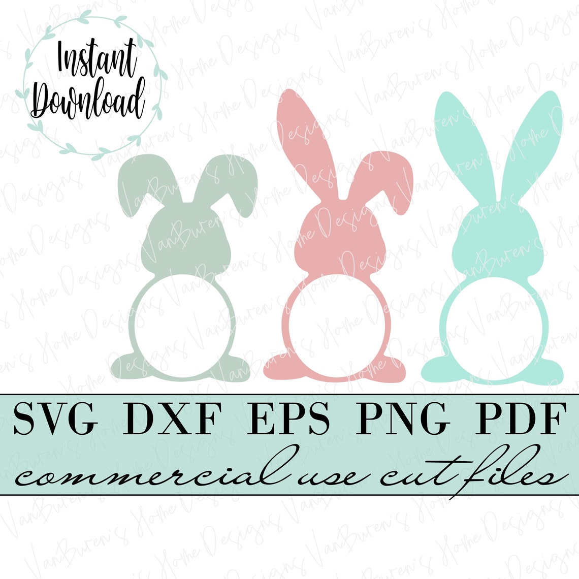 Easter Monogram Svg Easter Name Tags Bunny Monogram Svg | Etsy