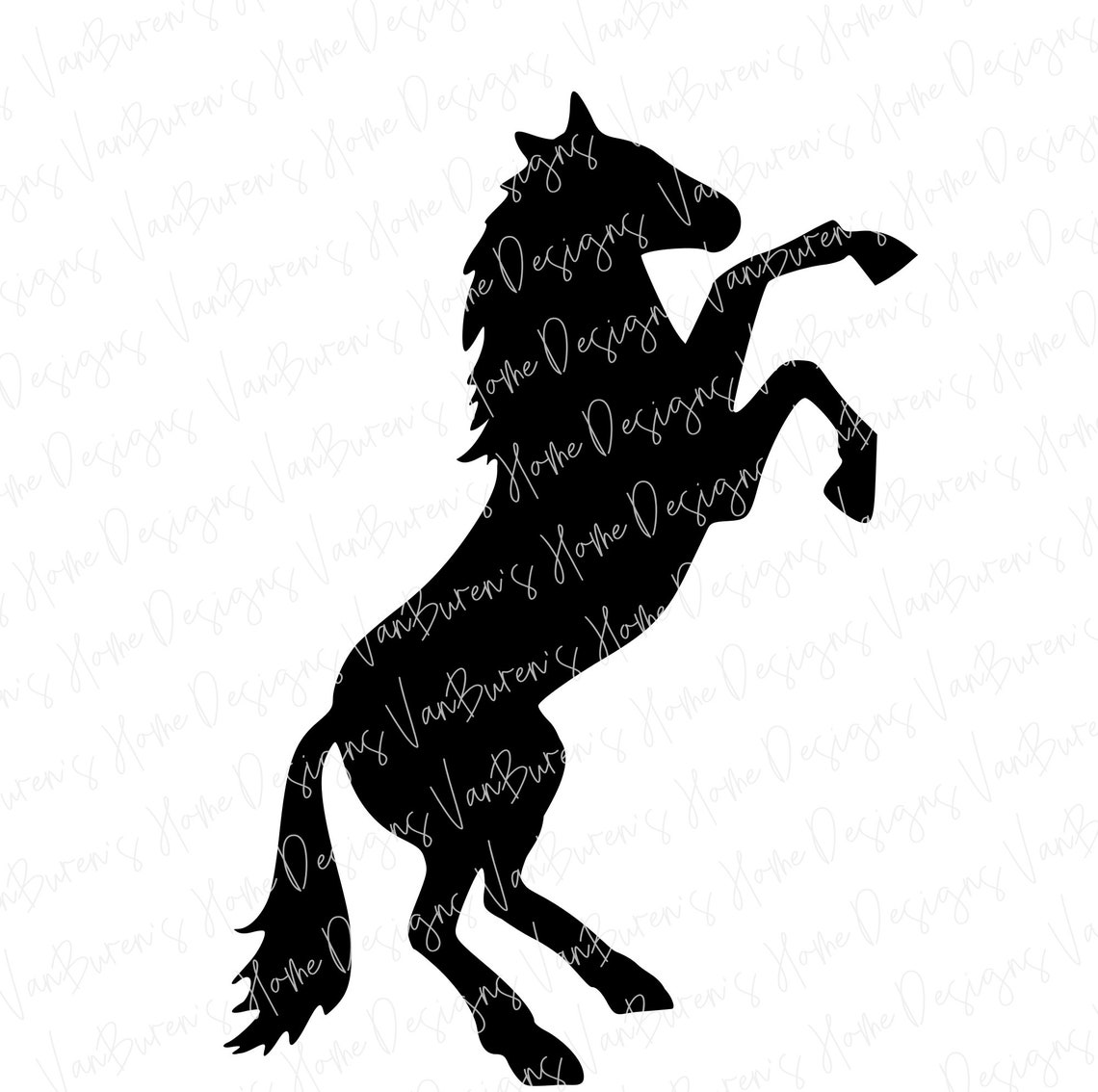Rearing Horse Cut File Formats Svg Dxf Eps Pdf and Png | Etsy
