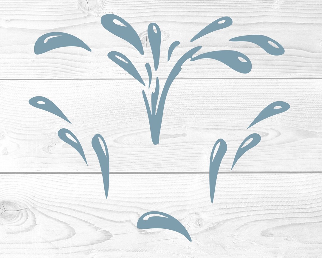 Water Splash Cut File Bundle Formats Svg Dxf Eps Png and Pdf - Etsy