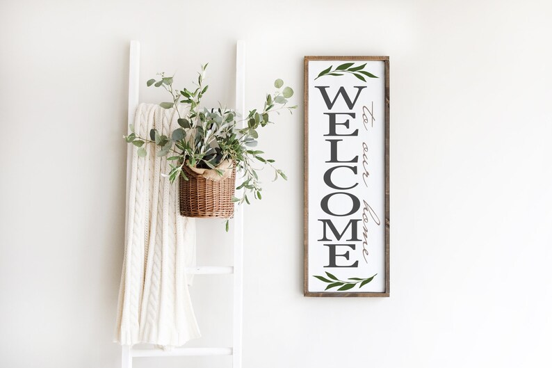 Welcome Home Vertical Porch Sign SVG Cut Files (digital Download) - Etsy