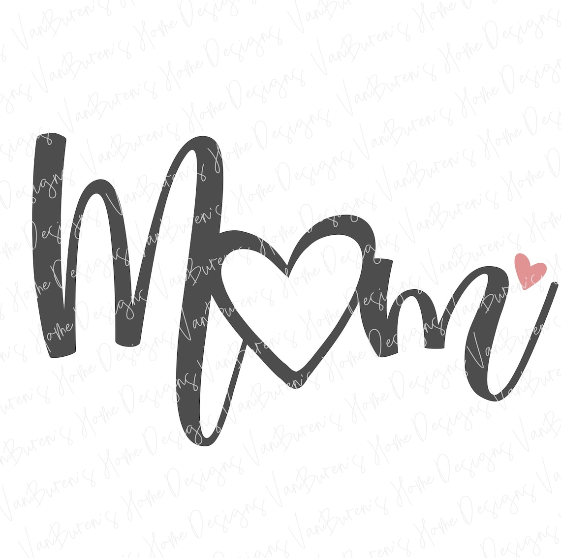Mom Heart Cut File, Formats Svg Dxf Eps Png and Pdf - Etsy